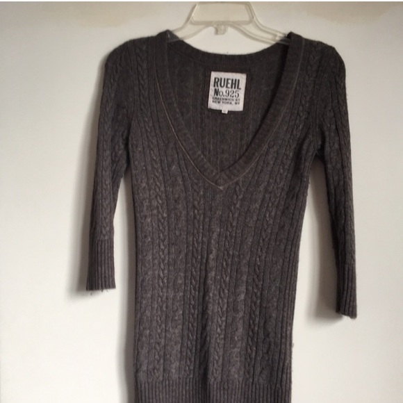 Ruehl No.925 | Sweaters | Ruehl Sweater Brown V Neck Plunge Medium ...